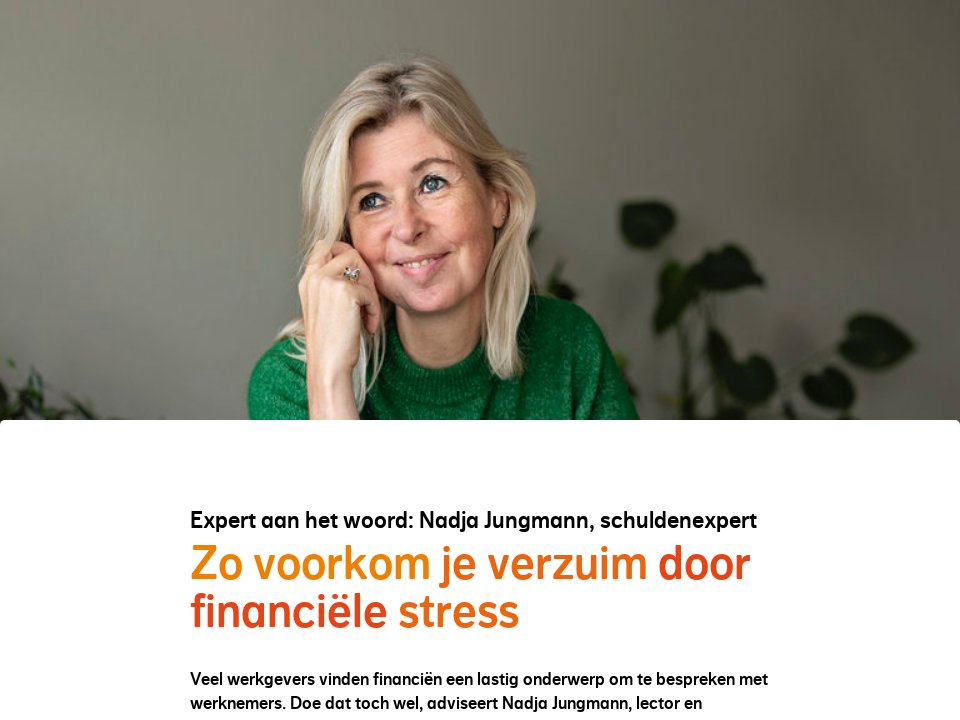 Zo Voorkom Je Verzuim Door Financiële Stress Magazine Januari 2023